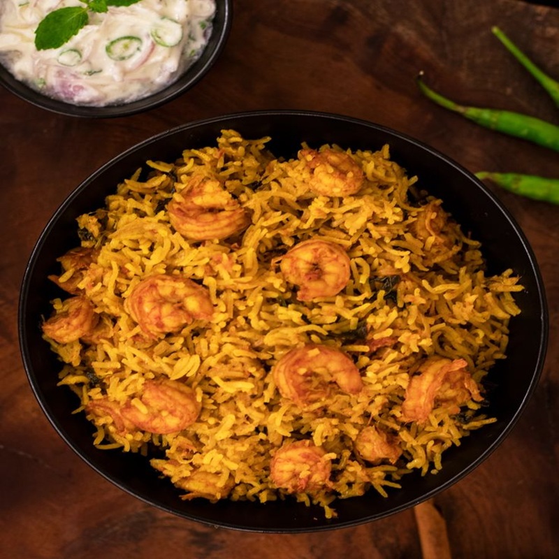 Prawns Biryani - FoodiaQ